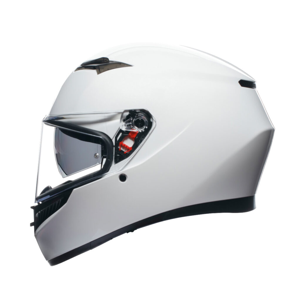 CASCO AGV K3 AGV E2206 MONO SETA WHITE - Cascos de Moto Italianos